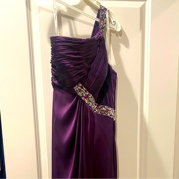 Dresses | Plum Colored Dress One Shoulder | Poshmark